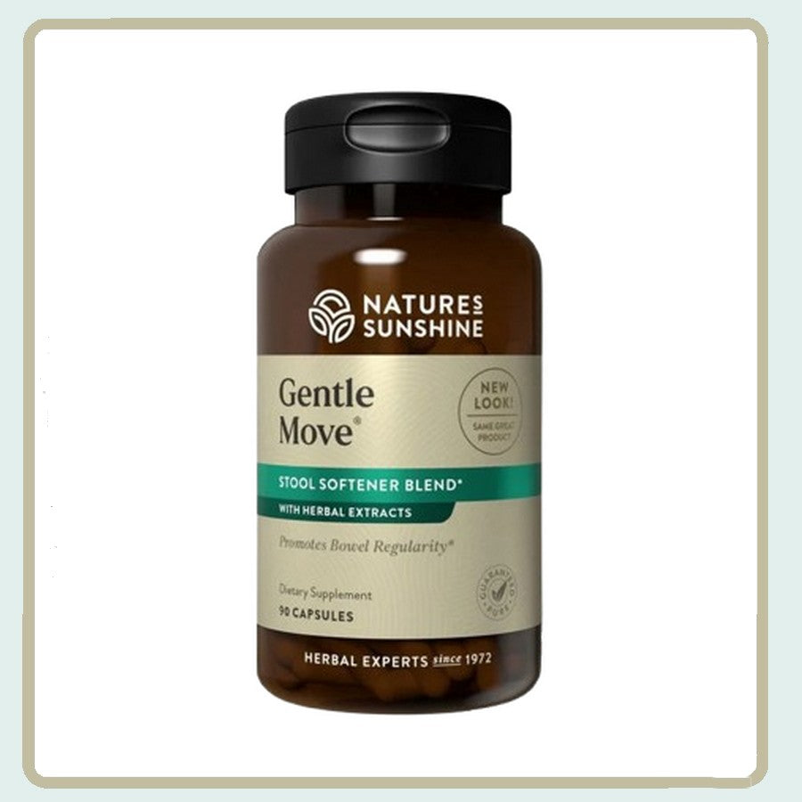 Gentle Move Softens stool, promotes regularity, digestive health